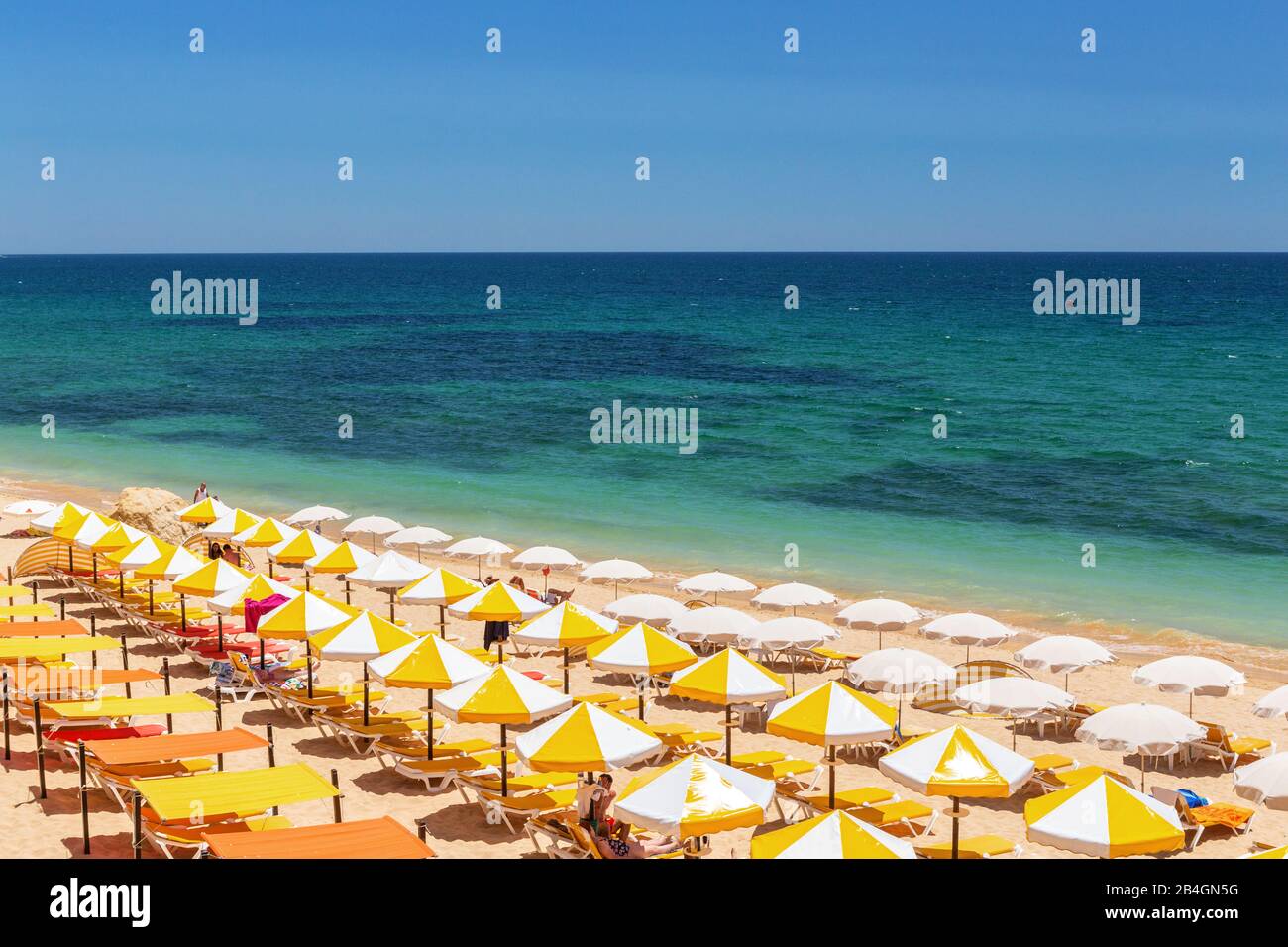 Beautiful beaches of the Algarve coast of Portugal, Armacao de Pera ...