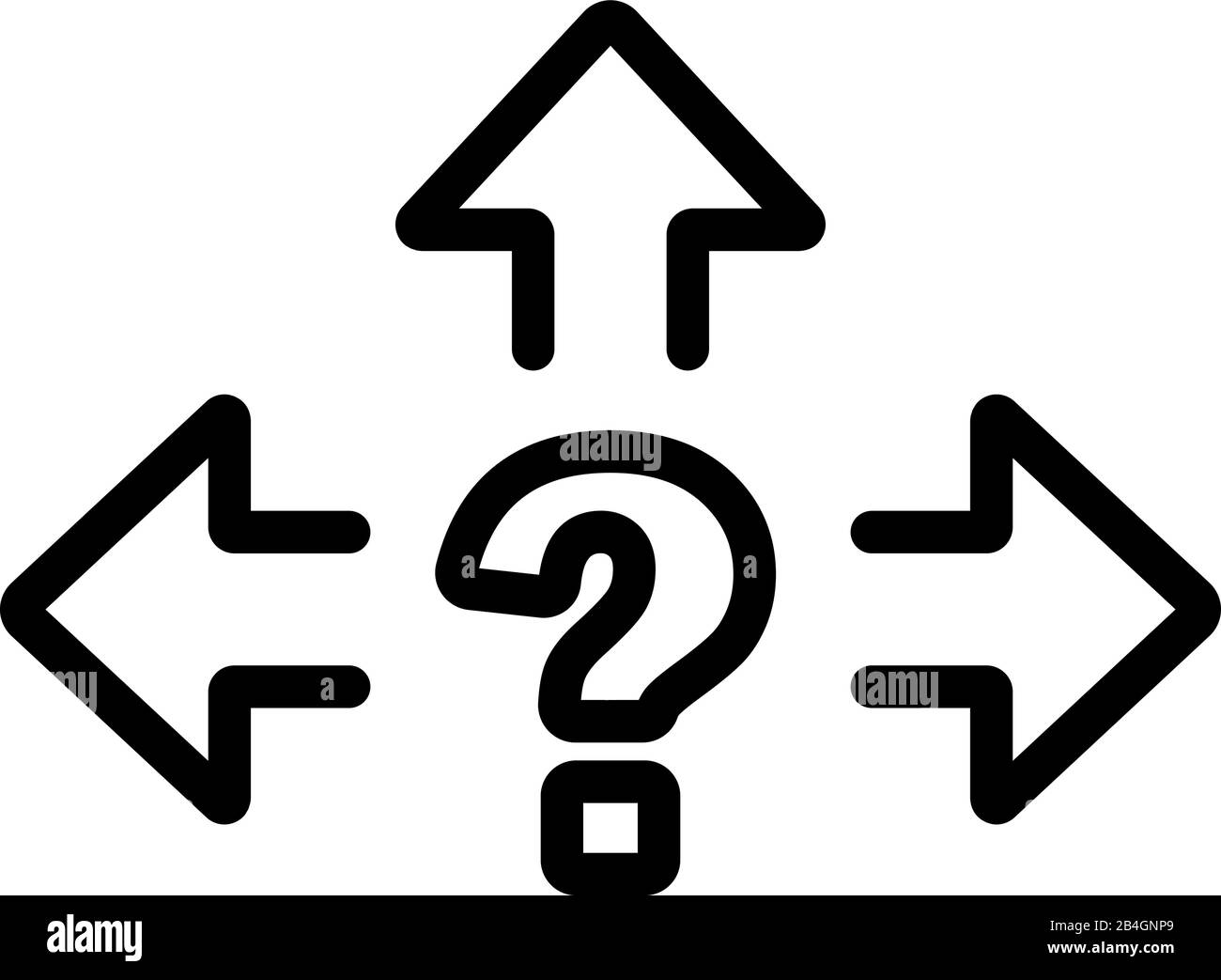 doubts and thoughts of the icon vector. Isolated contour symbol ...