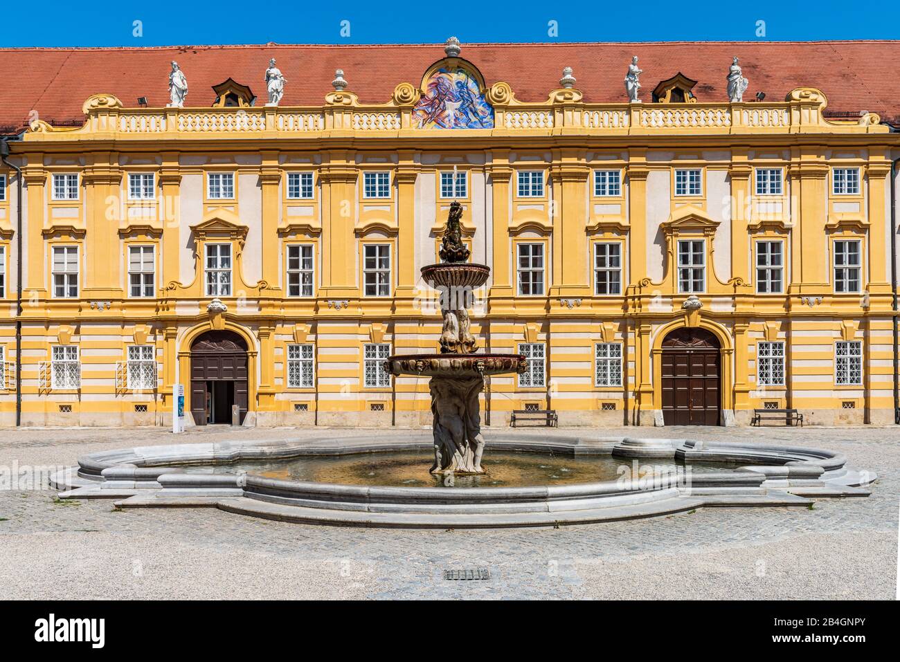 Melk Abbey is a Benedictine abbey above the town of Melk, Lower Austria ...