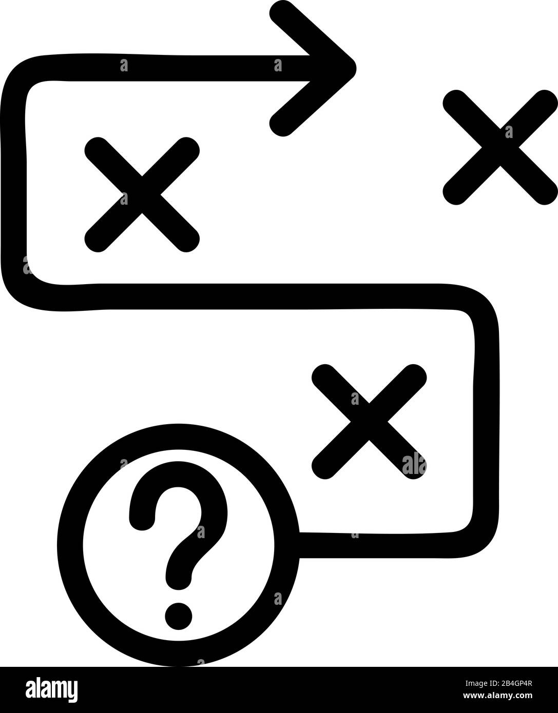 doubts and thoughts of the icon vector. Isolated contour symbol ...