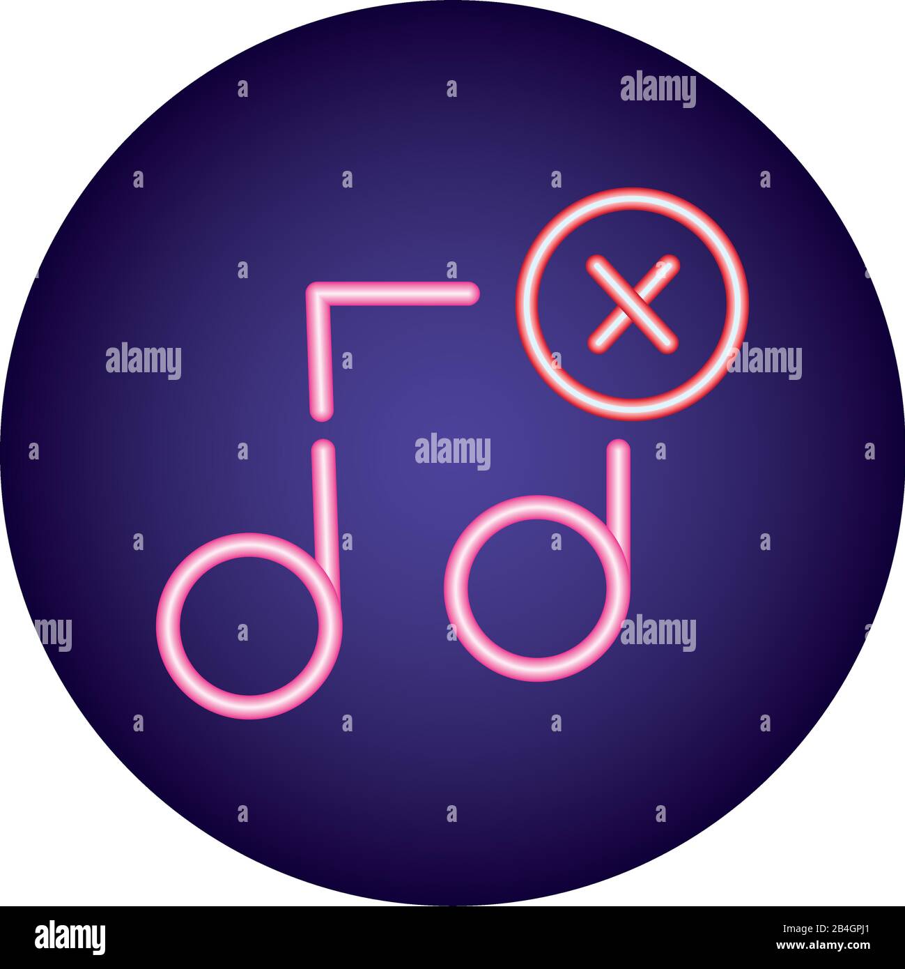 music note neon light style icon Stock Vector Image & Art - Alamy