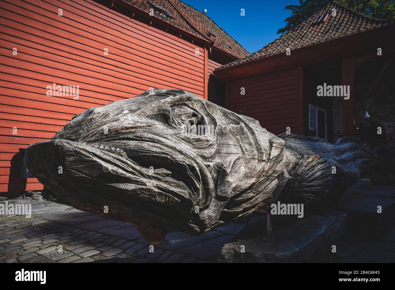 Sculpture in the hanseatic quarter bryggen hi-res stock photography and ...