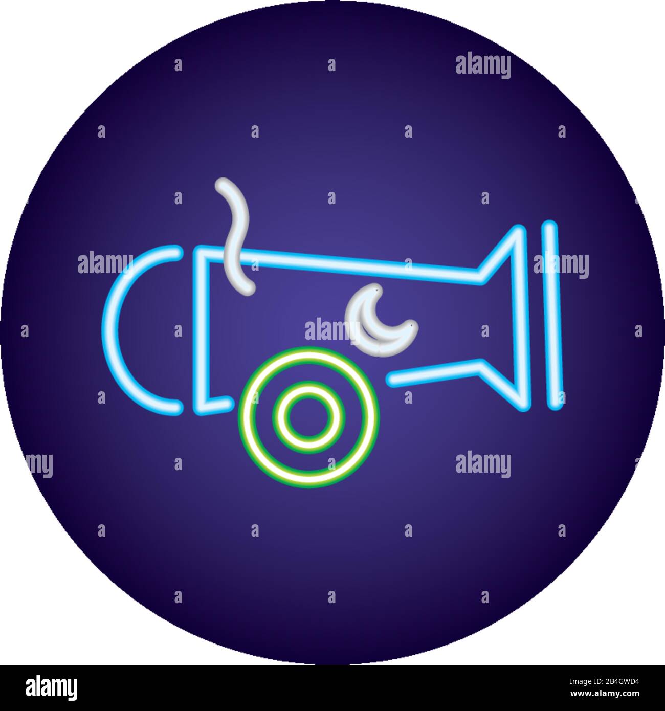 cannon weapon with turkey flag neon light style Stock Vector Image ...