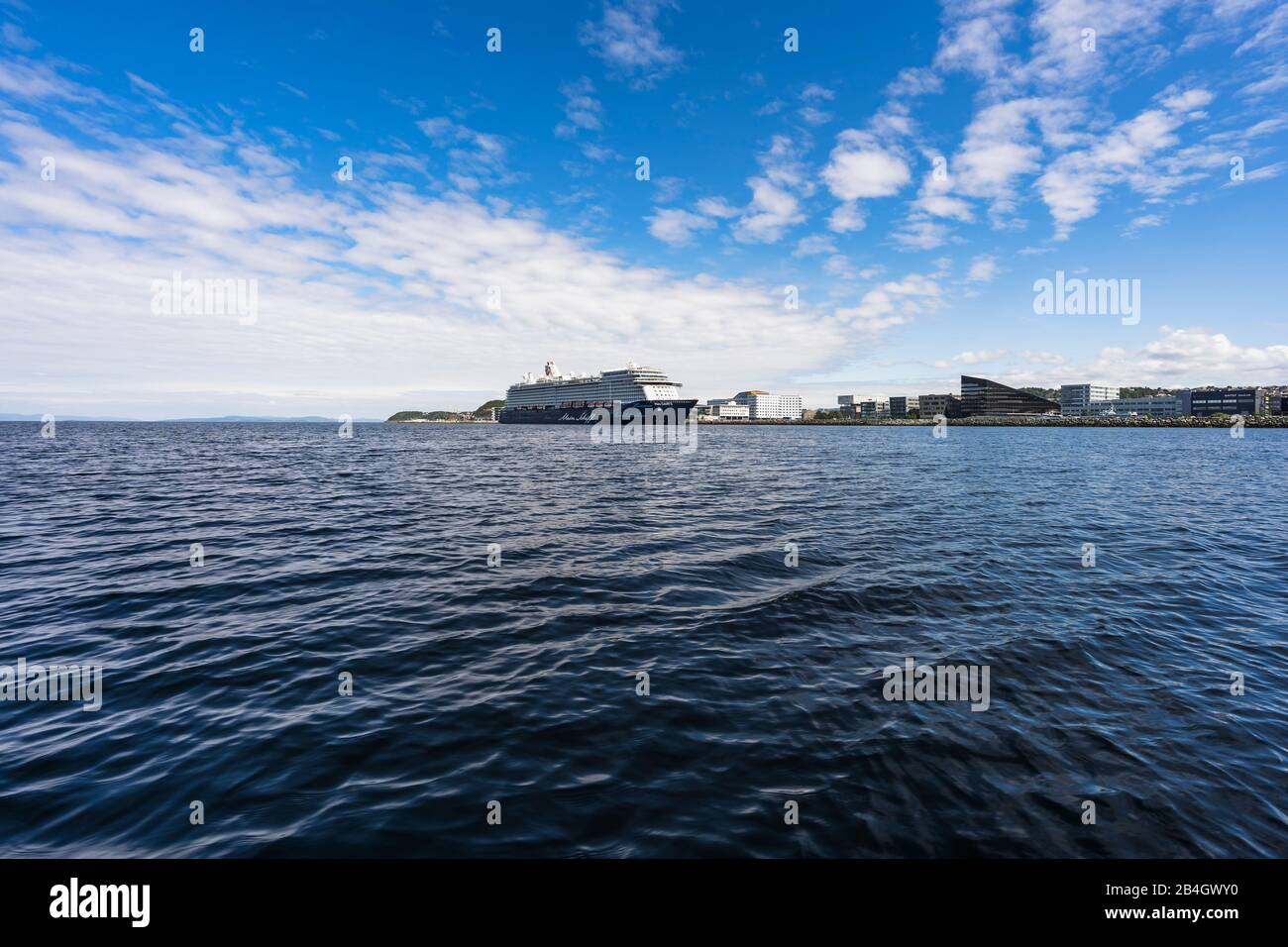 Cruise ship, harbor, Trondheim, Norway, Scandinavia, Europe Stock Photo ...