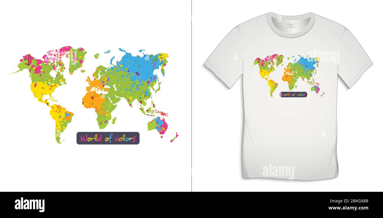 World Map Graphic Words