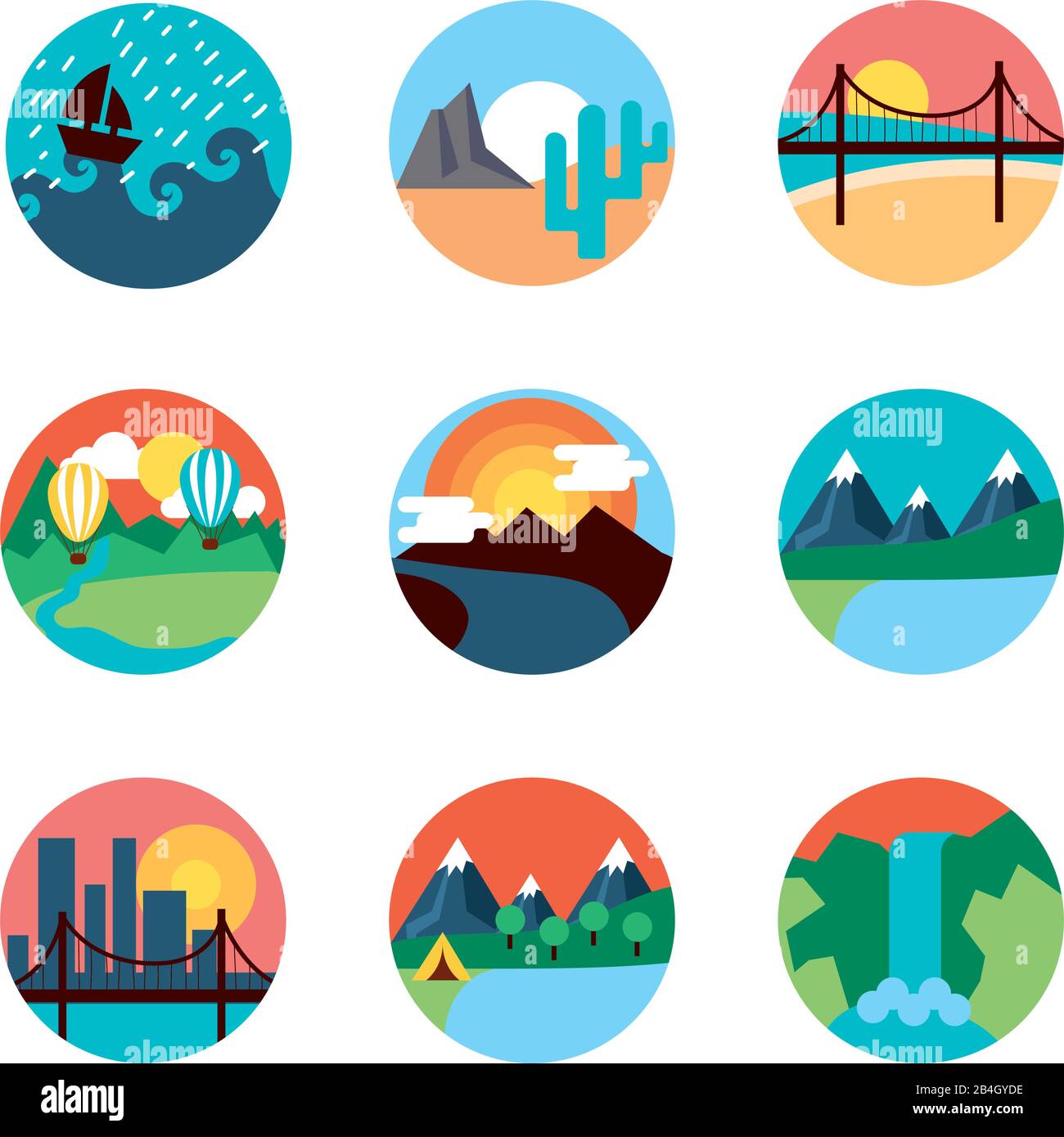 Horizontal landscapes scenery view Stock Vector Images - Alamy