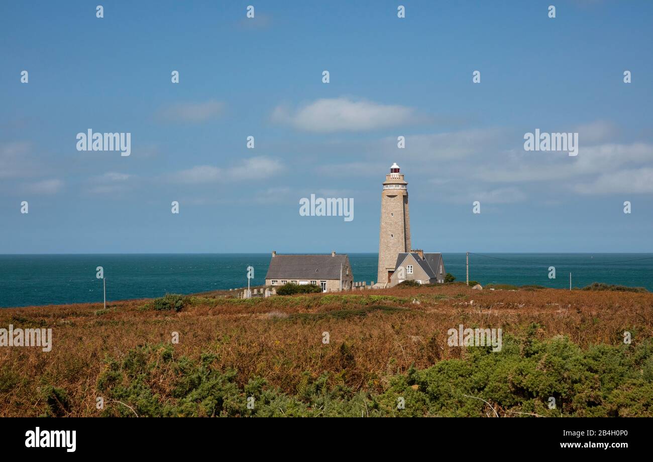 Normandy, Lighthouse, English Channel, Fermanville Stock Photo - Alamy