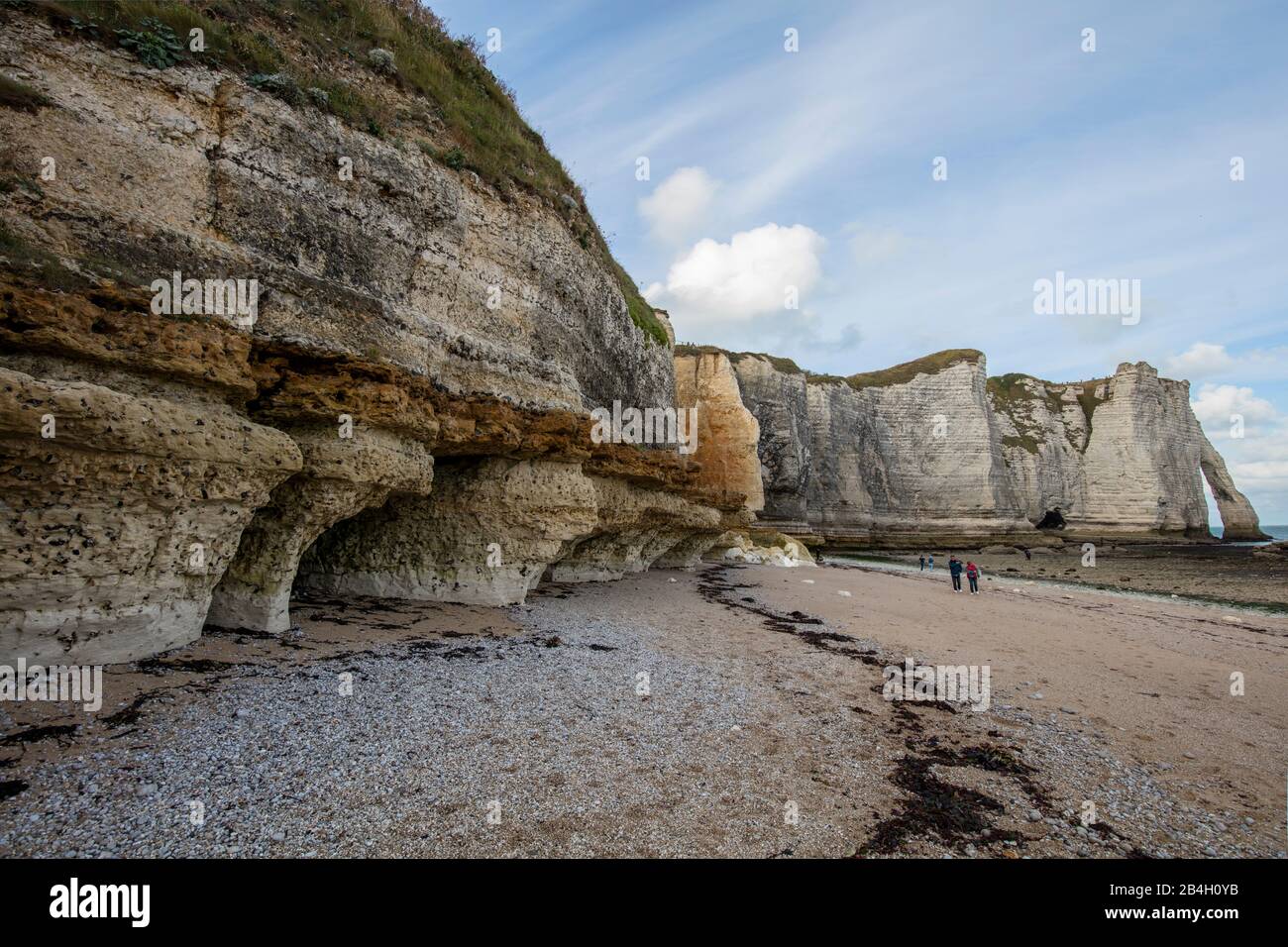 Normandy, alabaster coast, rock gate, chalk cliffs, beach, Atlantic ...