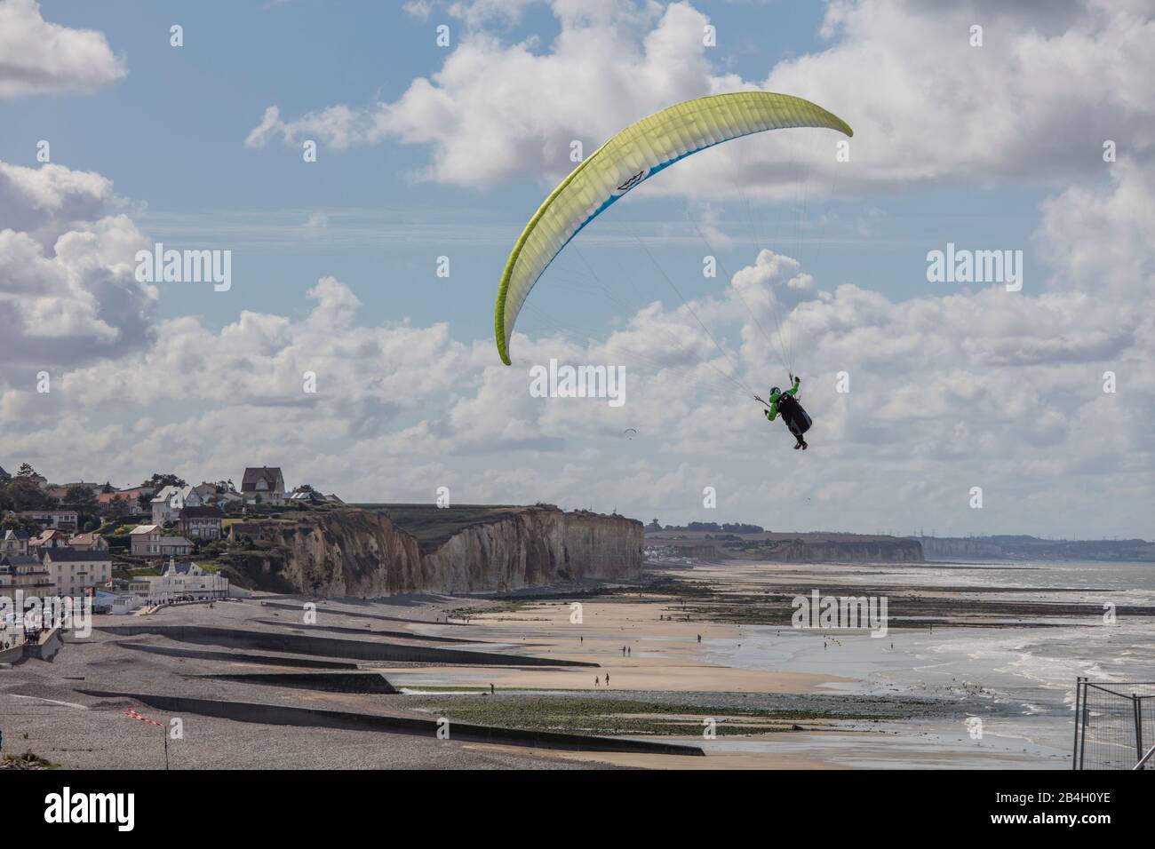 Normandy, Paragliding, Parachute, Alabaster Coast, Cretaceous Rock ...