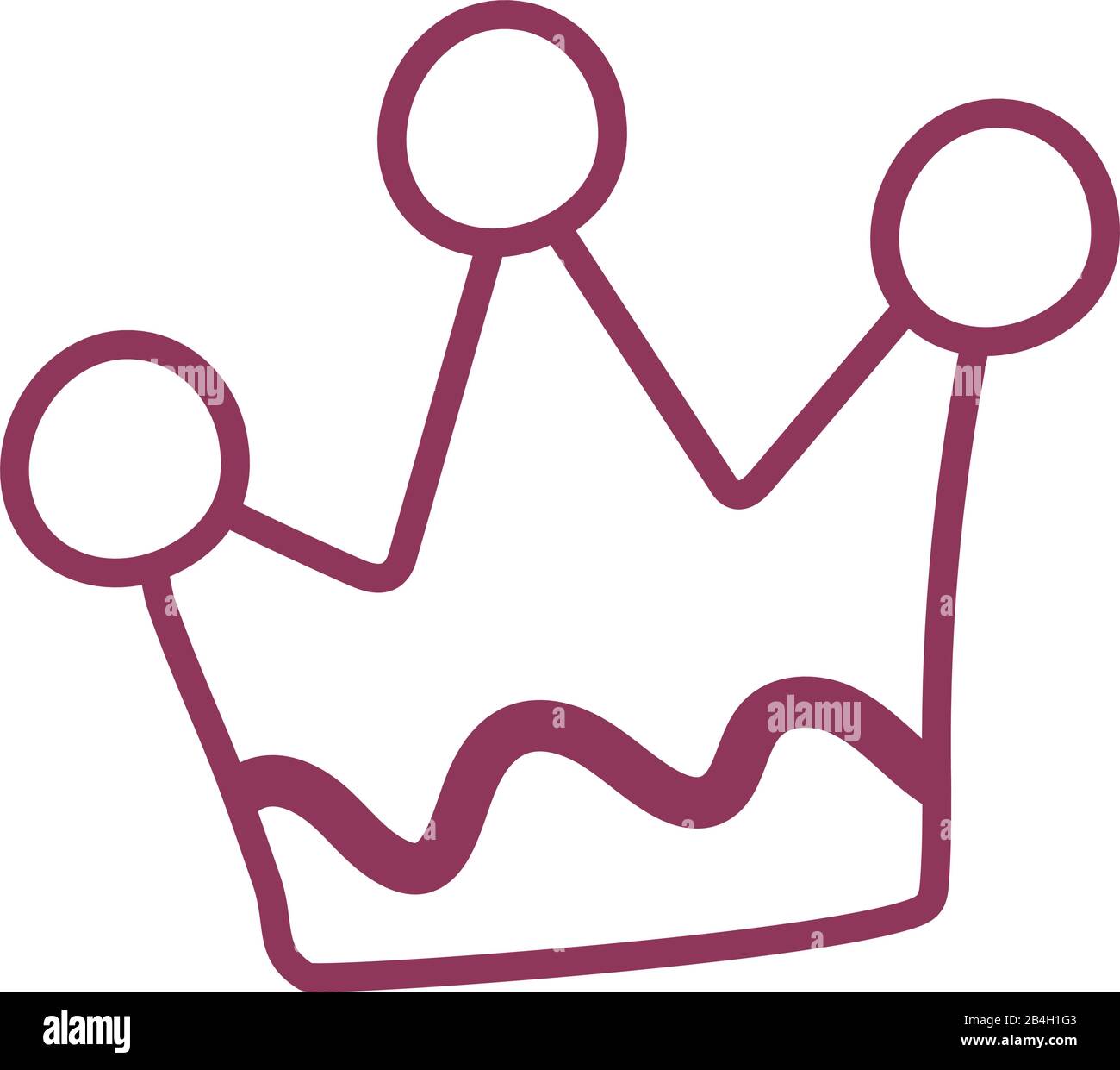 golden crown on white background, line style icon vector illustration ...