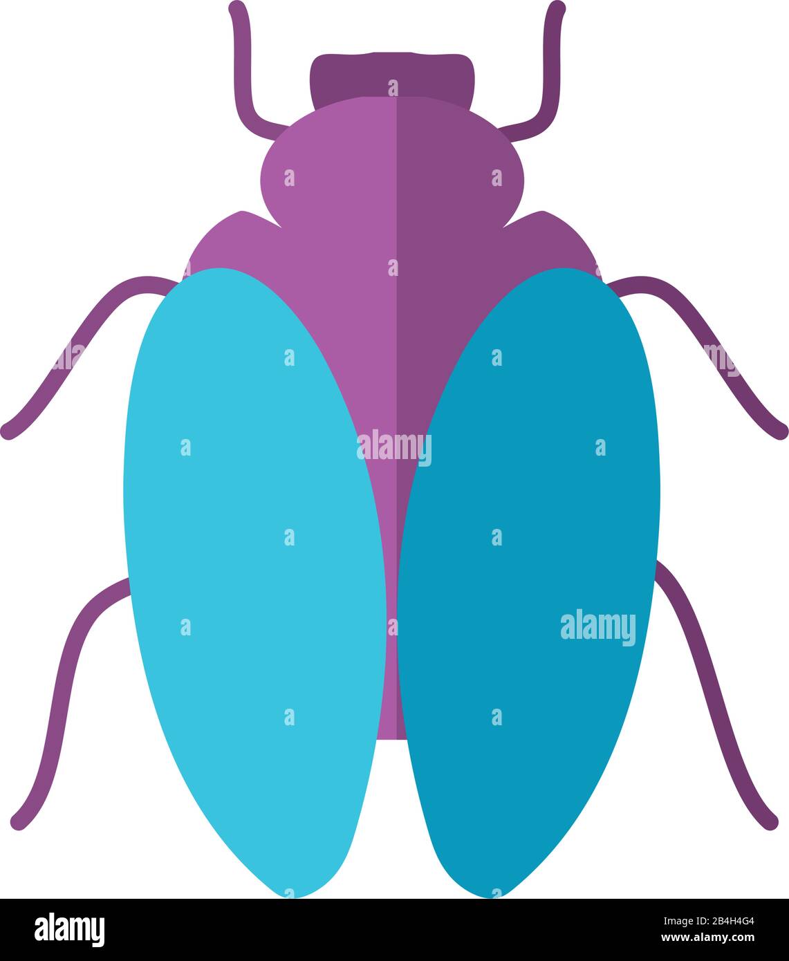 housefly icon over white background, flat style, vector illustration ...