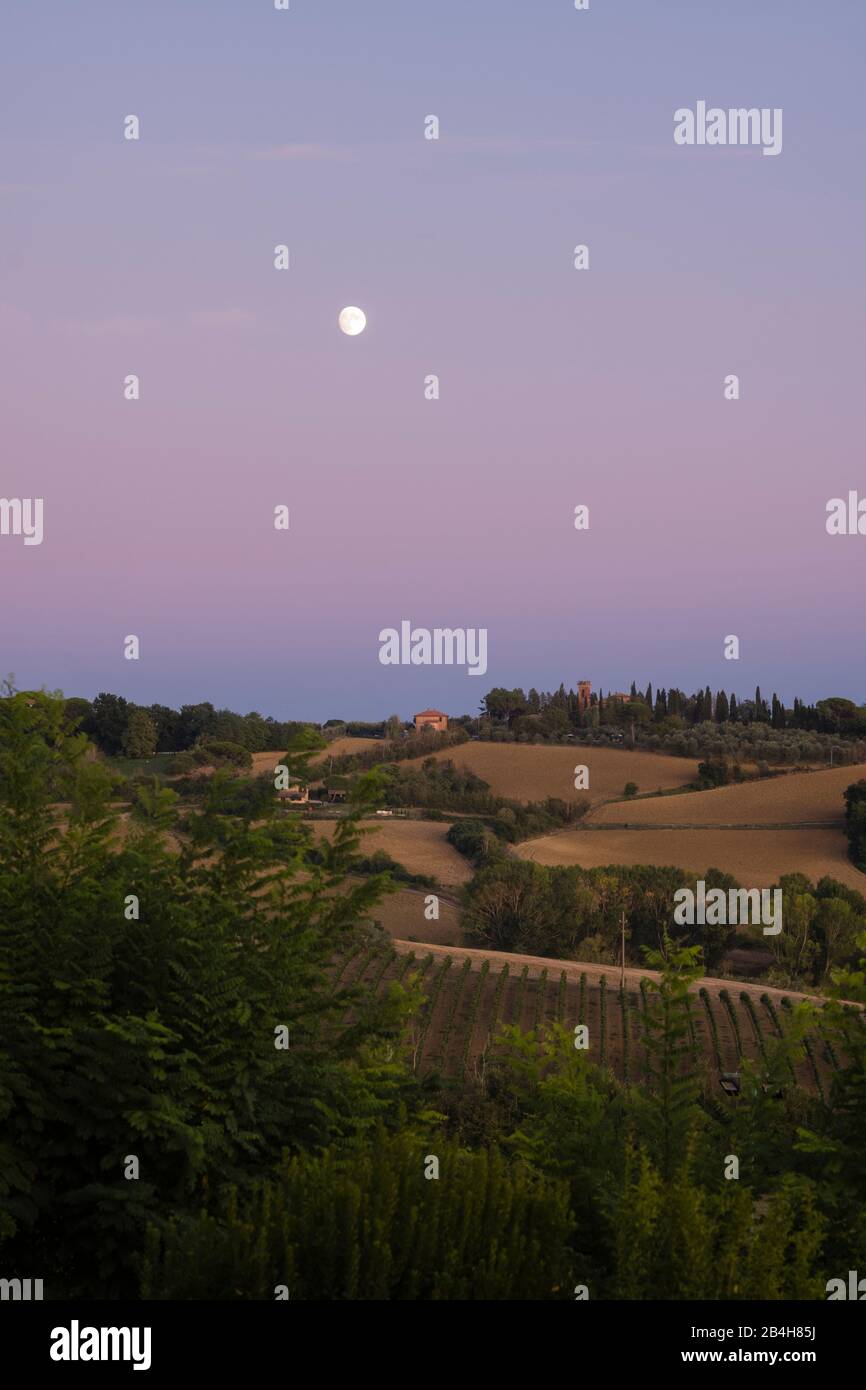 Evening mood at Montepulciano, Tuscany Stock Photo - Alamy