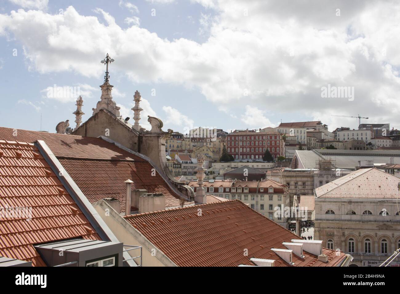 View of Lisbon from the fifth floor Stock Photo - Alamy