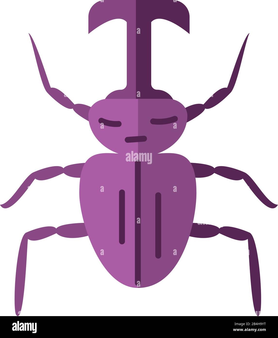 hercules beetle icon over white background, flat style, vector ...