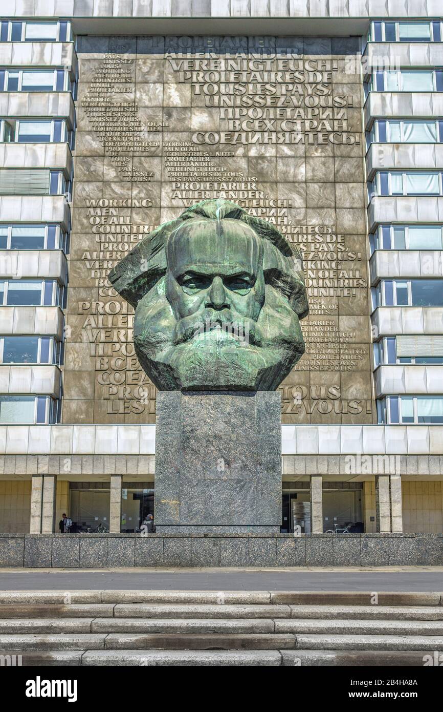 Karl Marx Monument Chemnitz Stock Photo - Alamy