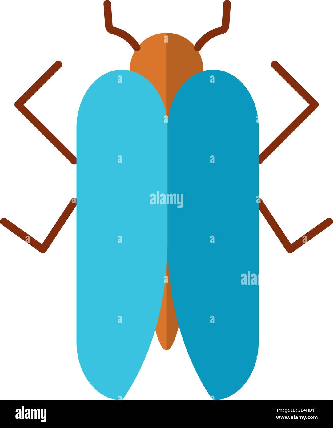 firefly insect icon over white background, flat style, vector ...