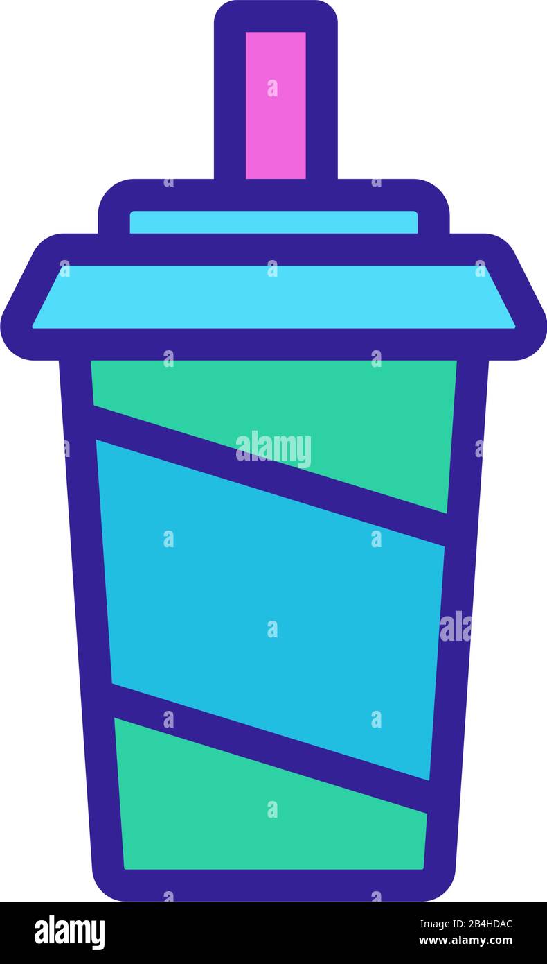 fizzy drink icon vector. Isolated contour symbol illustration Stock ...