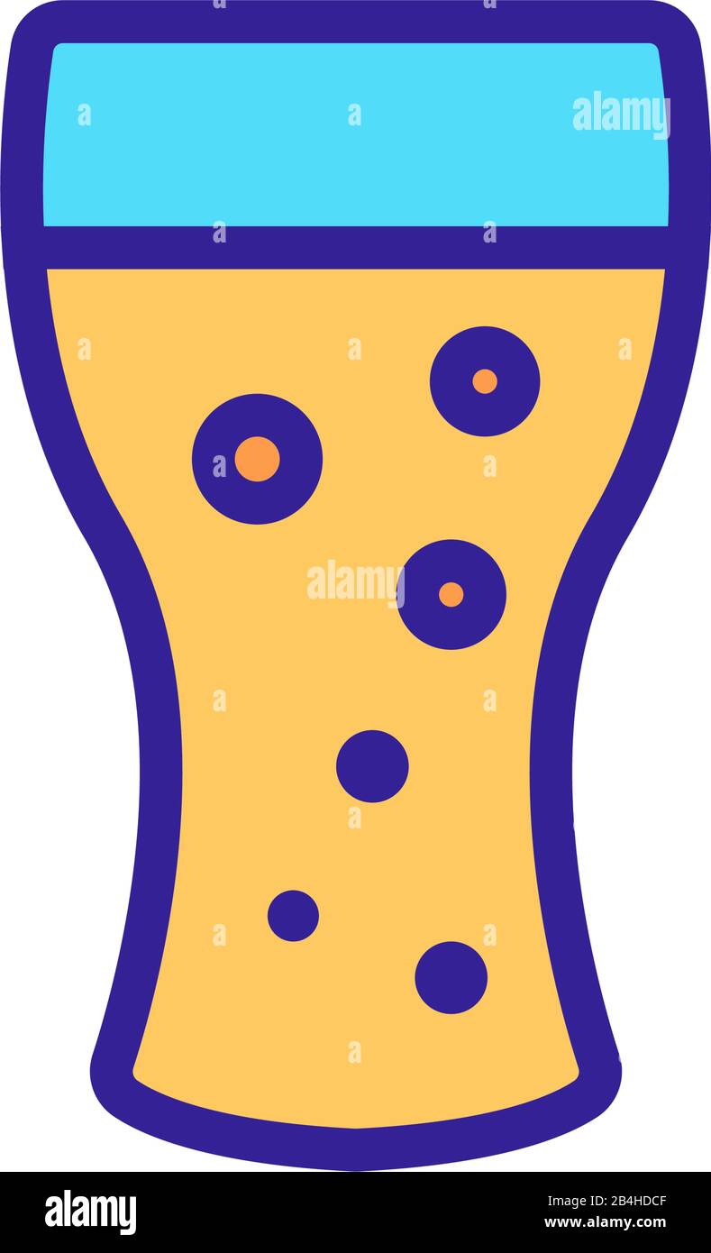 fizzy drink icon vector. Isolated contour symbol illustration Stock ...