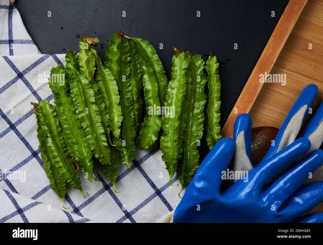 Fresh organic homegrown winged beans Stock Photo - Alamy