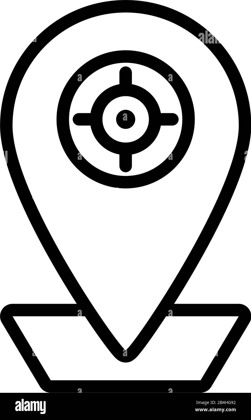 pointer of place optimization in white background vector illustration ...