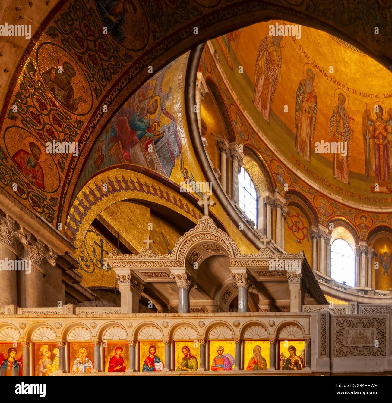Israel, interior view, Holy Sepulcher, Jerusalem Stock Photo - Alamy