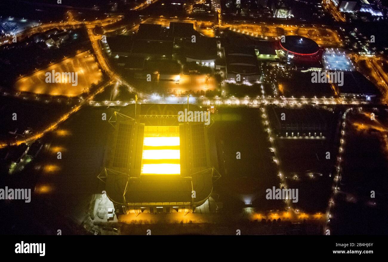 Aerial View Stadium Football Night High Resolution Stock Photography ...