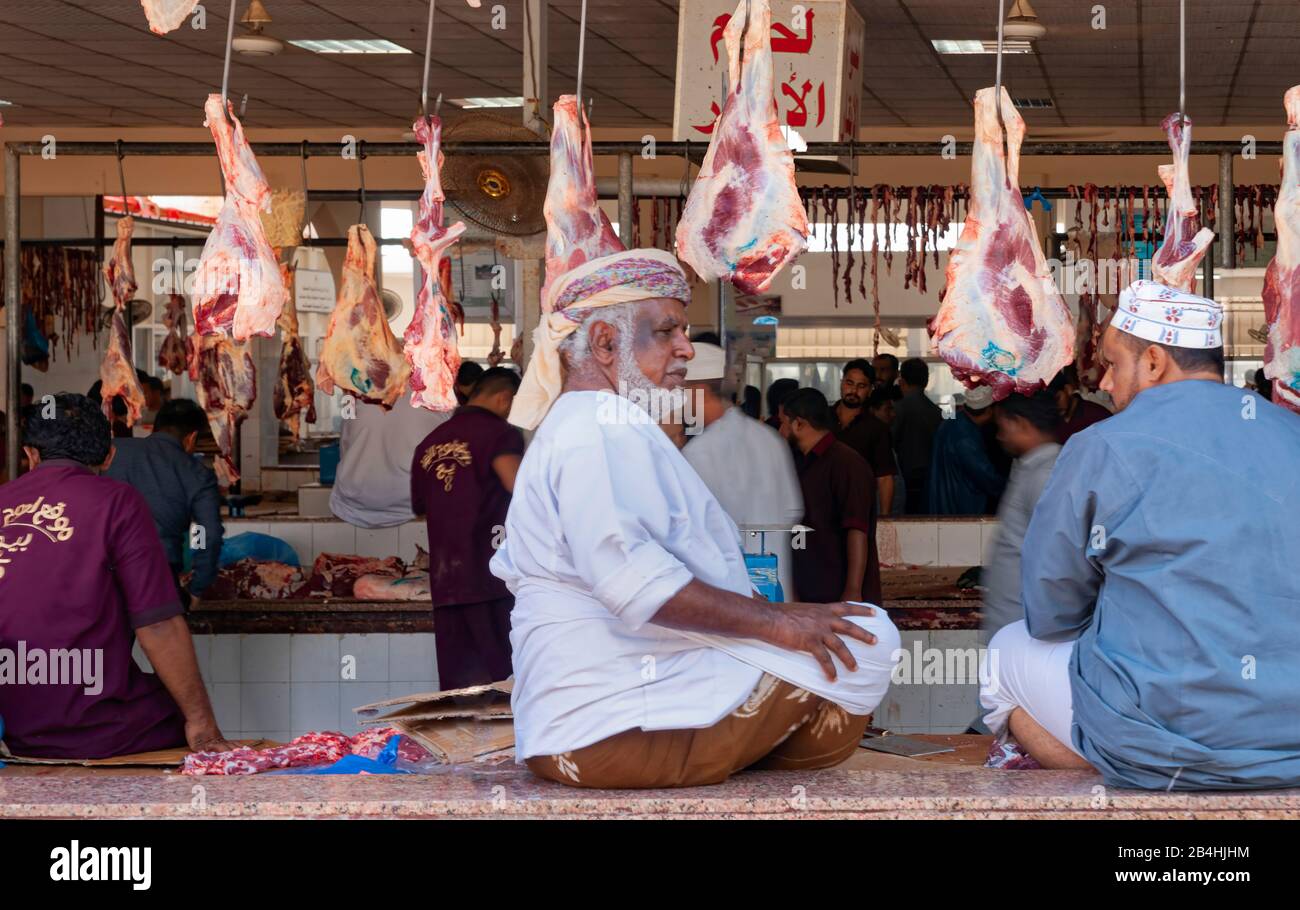 Oman, butcher, Salalah Stock Photo - Alamy