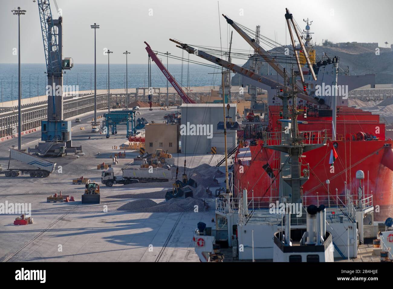 Oman, harbor, pier, Salalah Stock Photo - Alamy