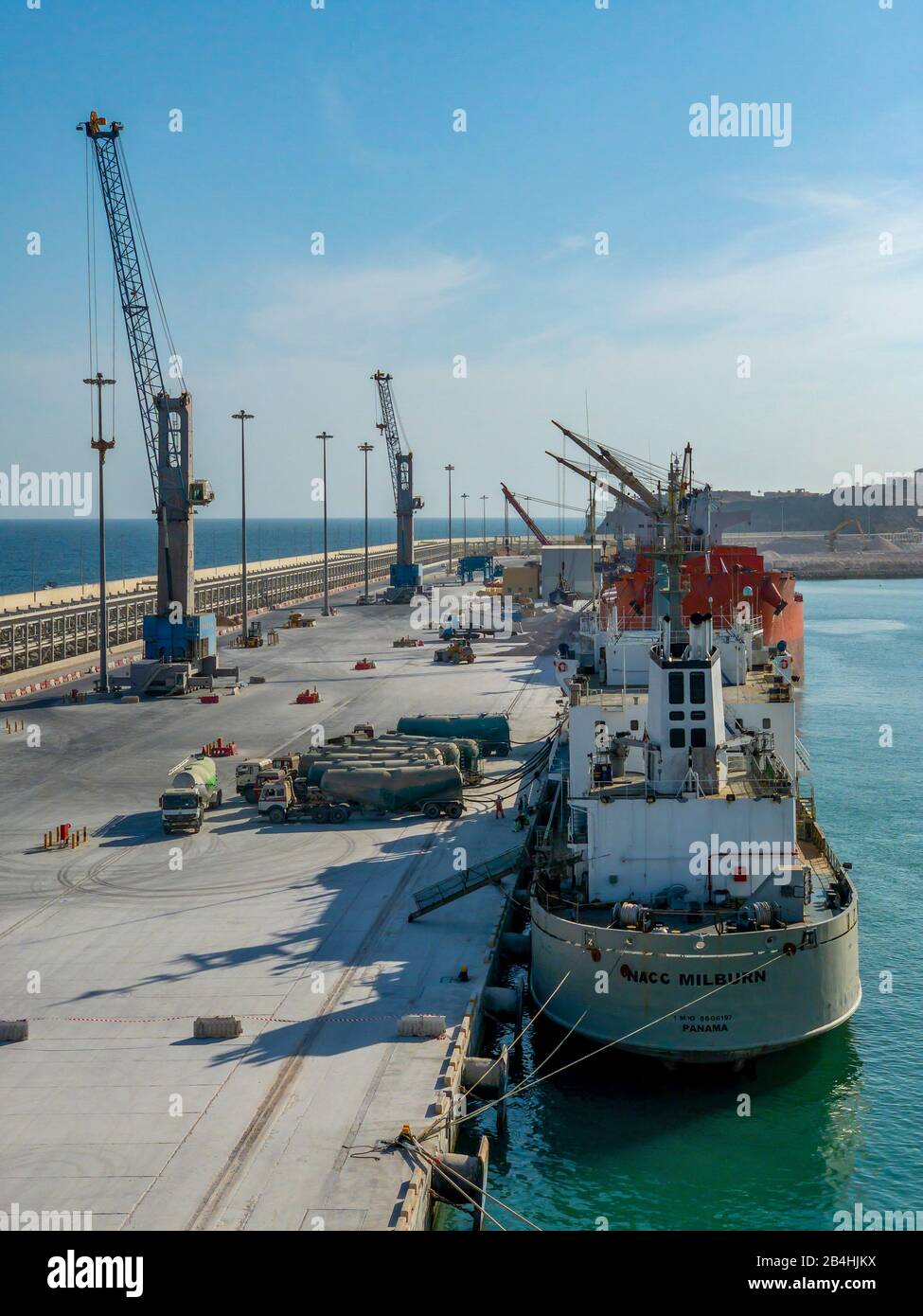 Oman, harbor, pier, Salalah Stock Photo - Alamy