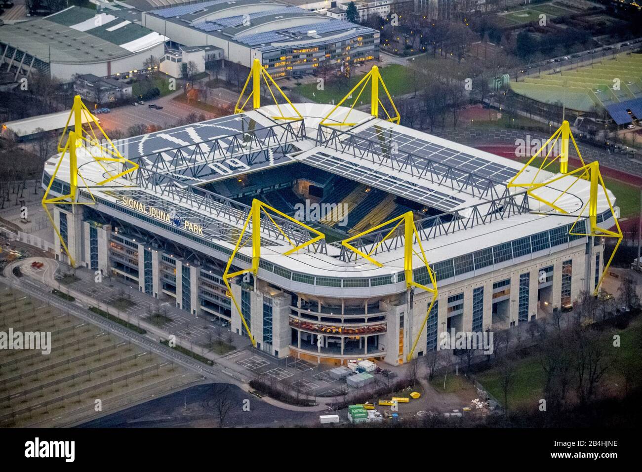 Aerial View Westfalenstadion Stadium Bvb High Resolution Stock ...