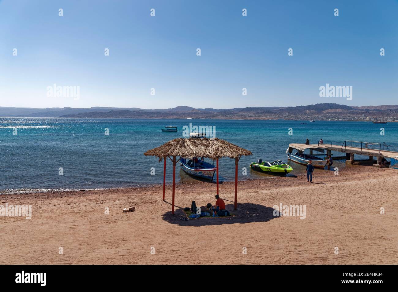 Jordan, Public Beach, Aqaba Stock Photo - Alamy