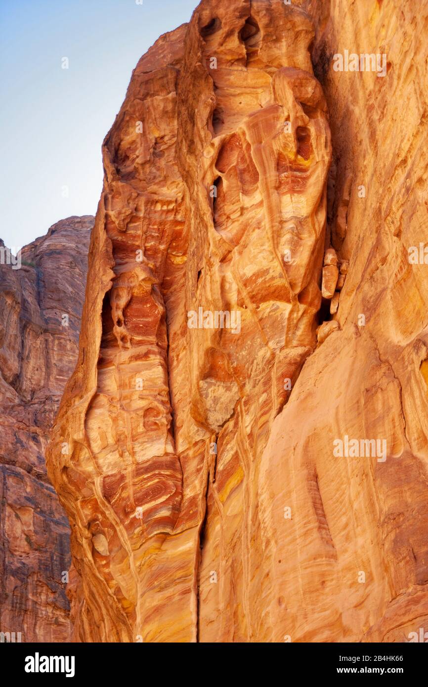 Jordan, The Djinn Blocks in the rock city of Petra Stock Photo - Alamy