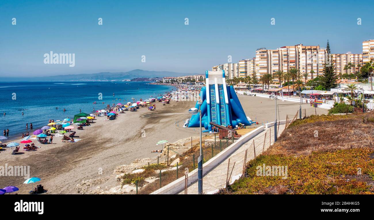 Playa Ferrara a beach at Torrox Costa Stock Photo - Alamy