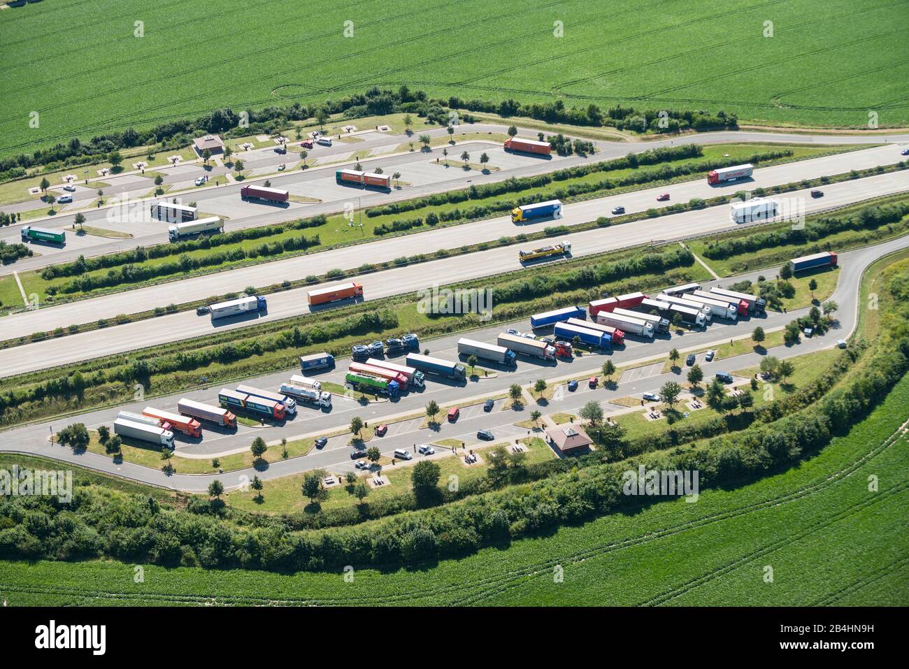 Rest area carpark hi-res stock photography and images - Alamy