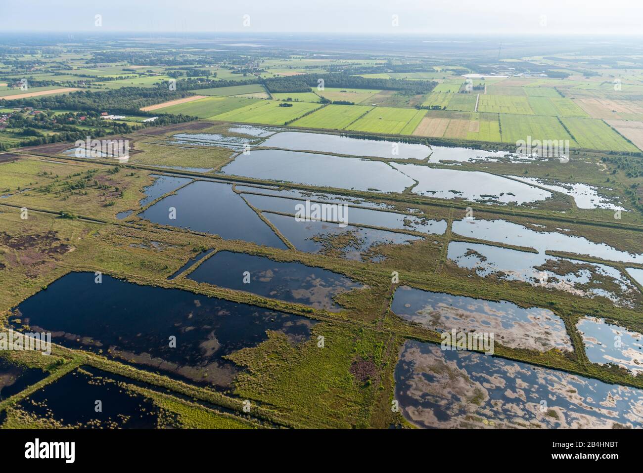 Run recording of renaturation after open pit hi-res stock photography ...