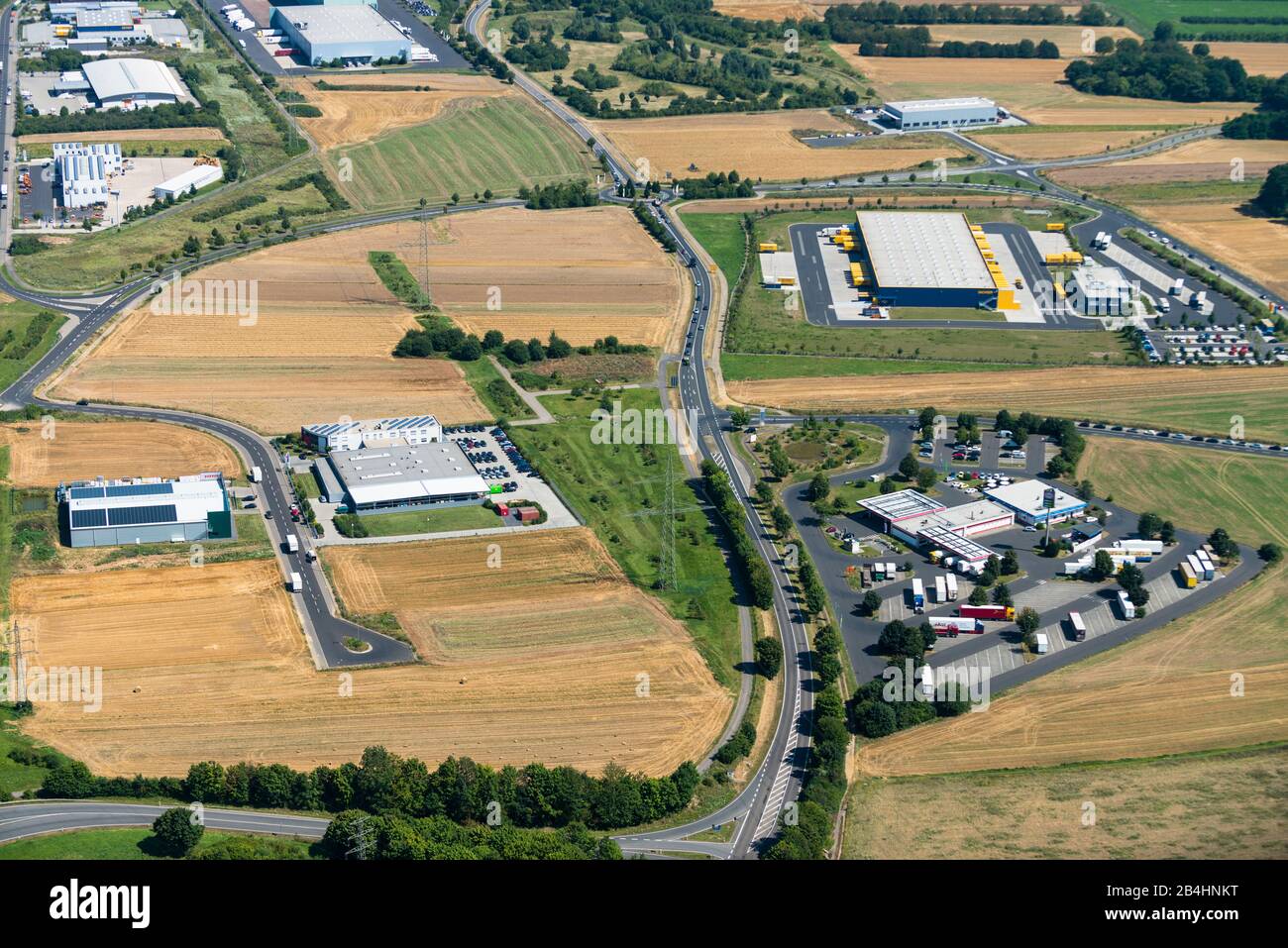 Aerial view of an industrial area Stock Photo - Alamy