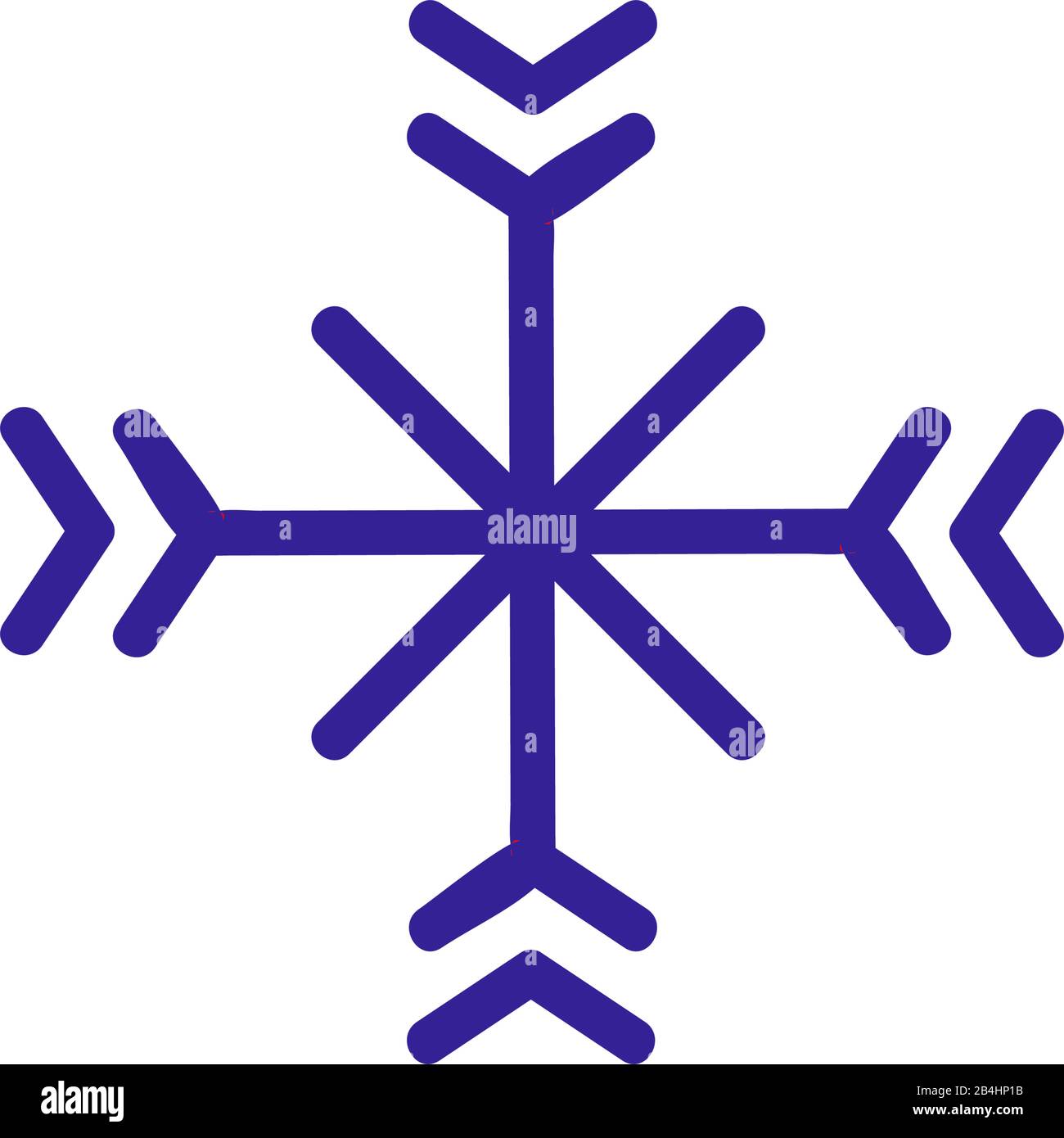 Snowflake icon vector. Isolated contour symbol illustration Stock Vector Image & Art - Alamy