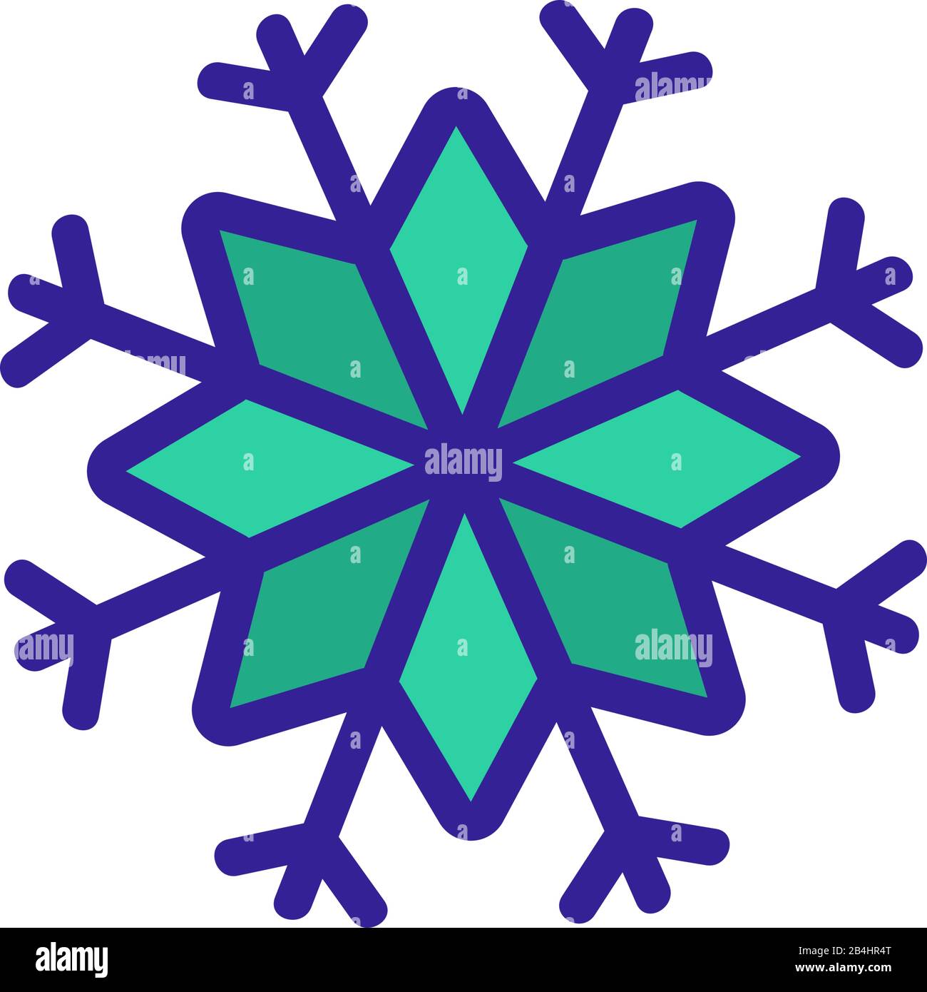 Winter snowflake icon vector. Isolated contour symbol illustration Stock Vector Image & Art - Alamy