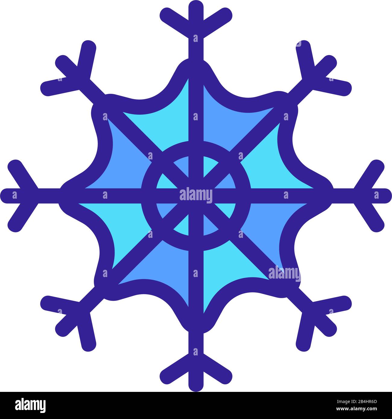 Winter snowflake icon vector. Isolated contour symbol illustration Stock Vector Image & Art - Alamy