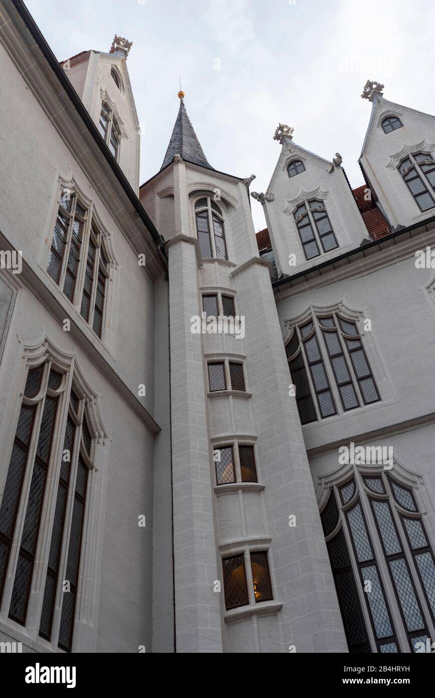 Germany, Saxony, Meissen, Albrechtsburg, castle facade with tower room ...