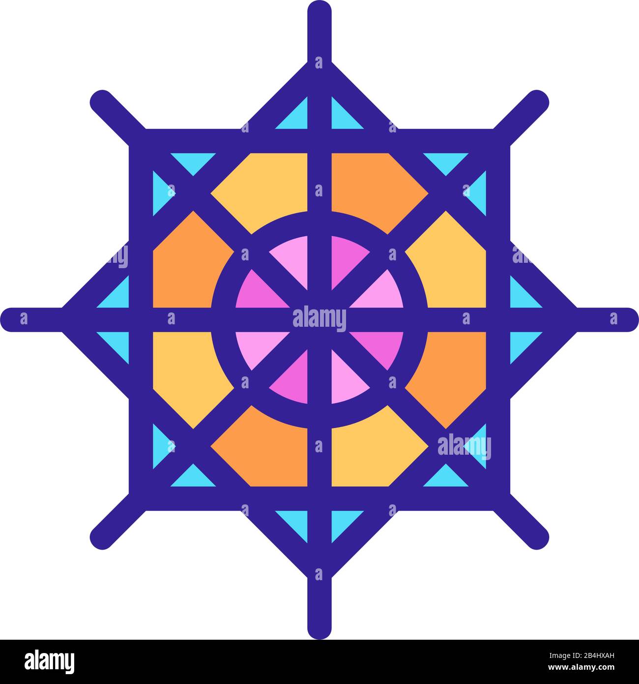 Beautiful snowflake icon vector. Isolated contour symbol illustration Stock Vector Image & Art ...