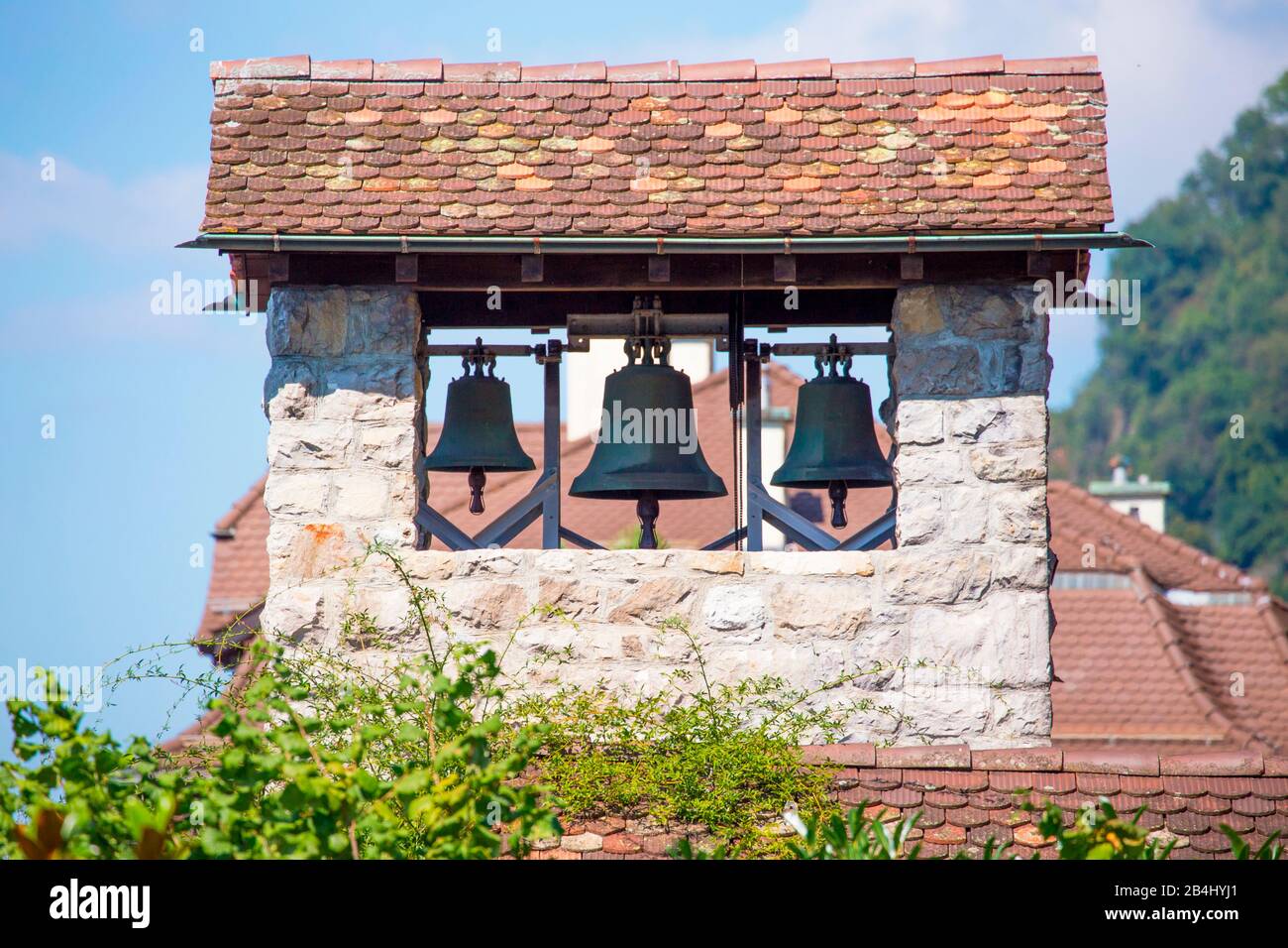 Bell tower with three bells hi-res stock photography and images - Alamy
