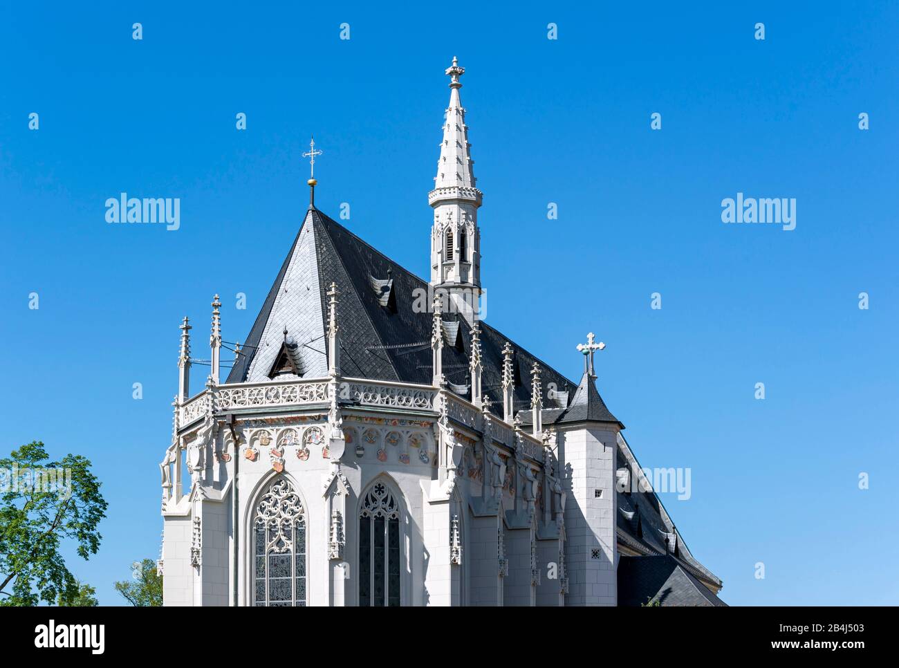 Germany, Bavaria, Hassfurt, Knight's Chapel, late Gothic Marian Shrine ...