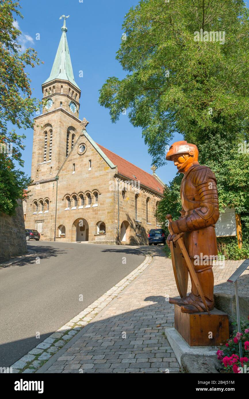 Germany, Bavaria, Maroldsweisach - Altenstein, Neo-Romanesque ...