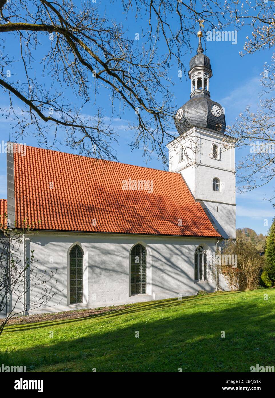 Germany, Thuringia, Suhl - Heinrichs, Evangelical Church of St. Ulrich ...