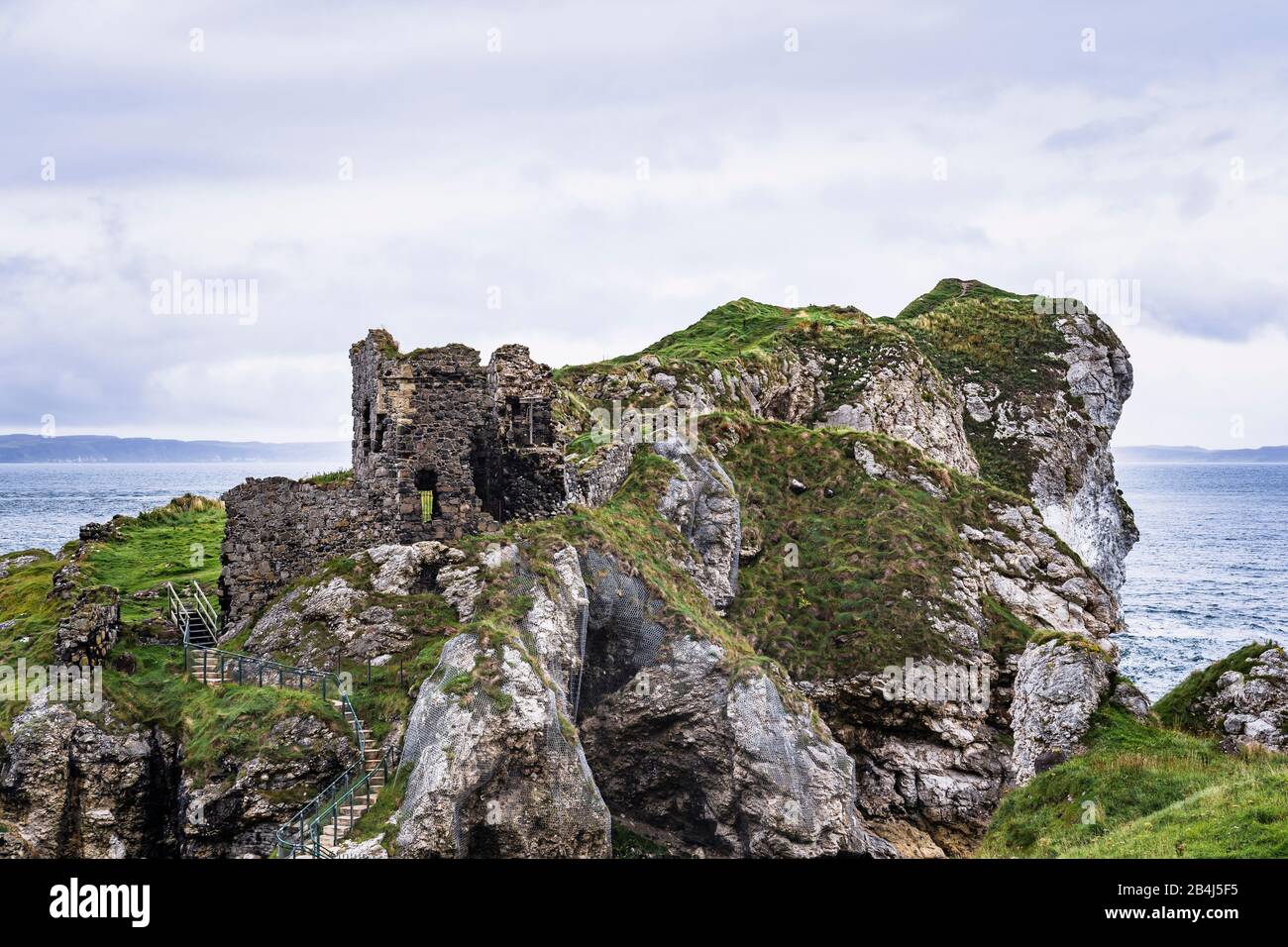 Ruin, Kinbane Castle, Northern Ireland, United Kingdom, Europe Stock ...