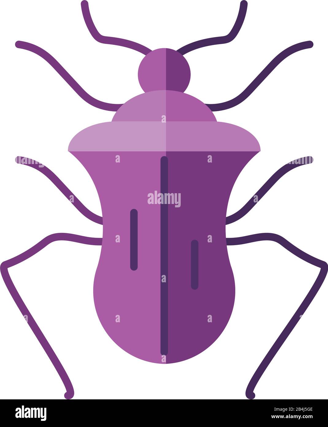 water beetle icon over white background, flat style, vector ...