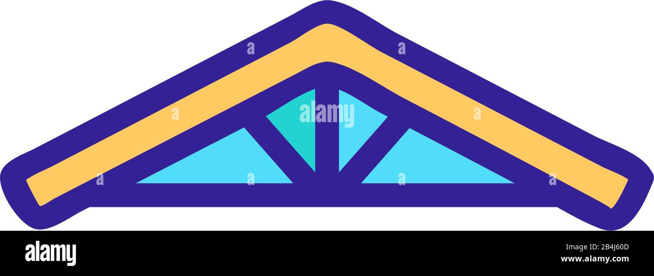 Roof icon vector. Isolated contour symbol illustration Stock Vector ...