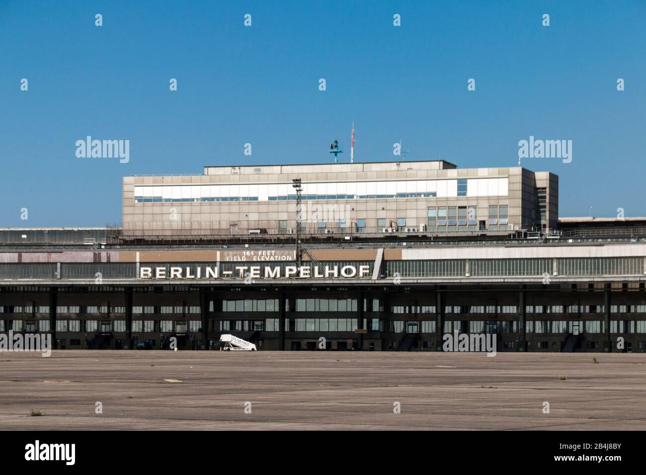 Germany, Berlin, main building of the disused airport Berlin-Tempelhof ...