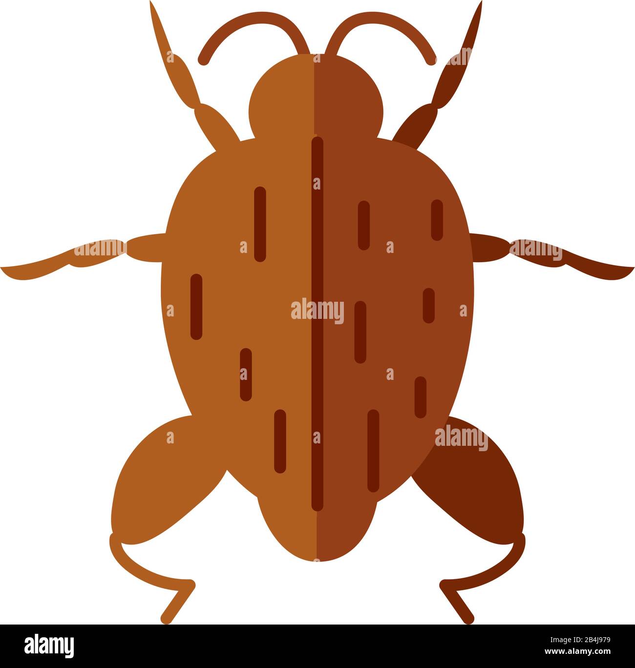 Bug Insect Icon Over White Background Flat Style Vector Illustration